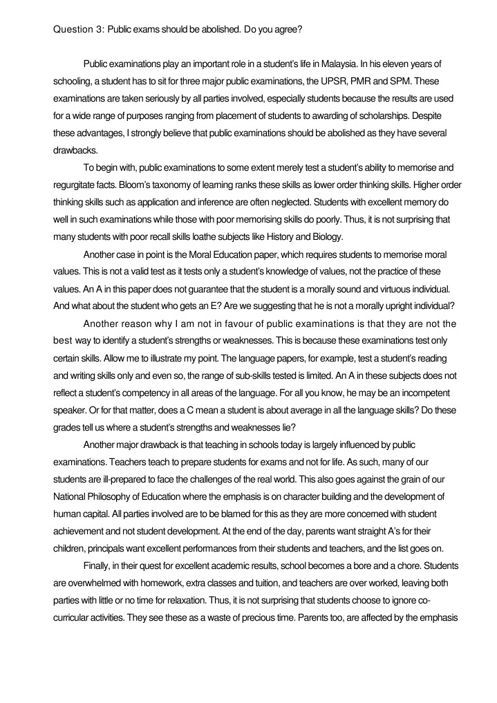 Should Public Exams be Abolished | PDF | Test (Assessment) | Teachers