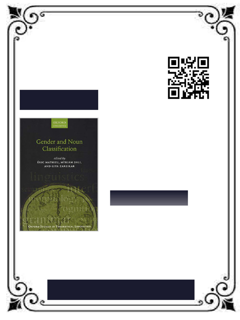 Gender and Noun Classification Éric Mathieu (Editor) Ebook Hot Release ...