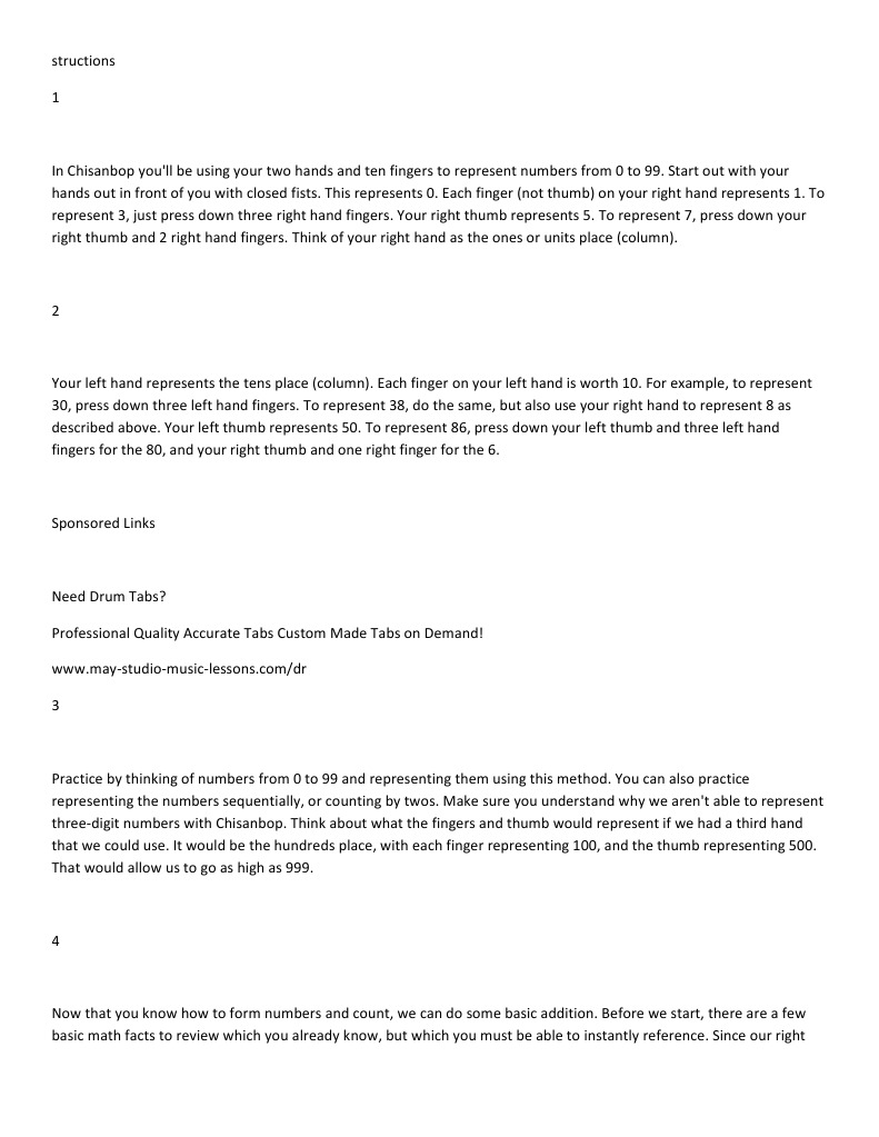 chisanbop | Physics & Mathematics | Mathematics