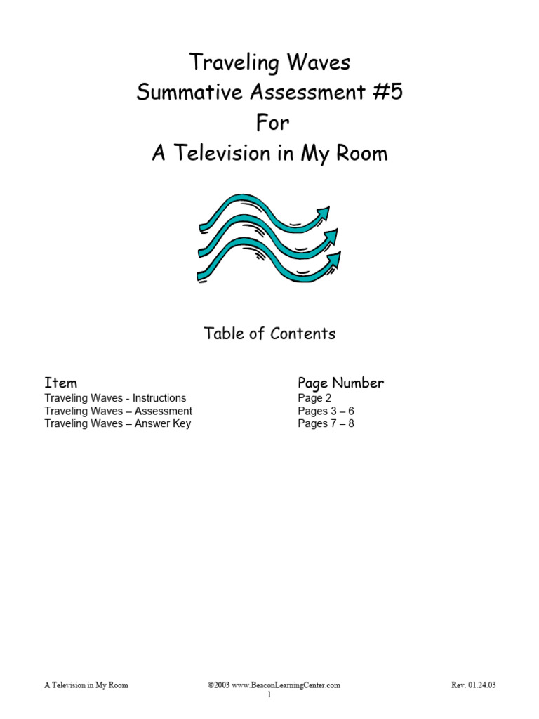 Waves Reading Activity | PDF | Educational Assessment | Waves