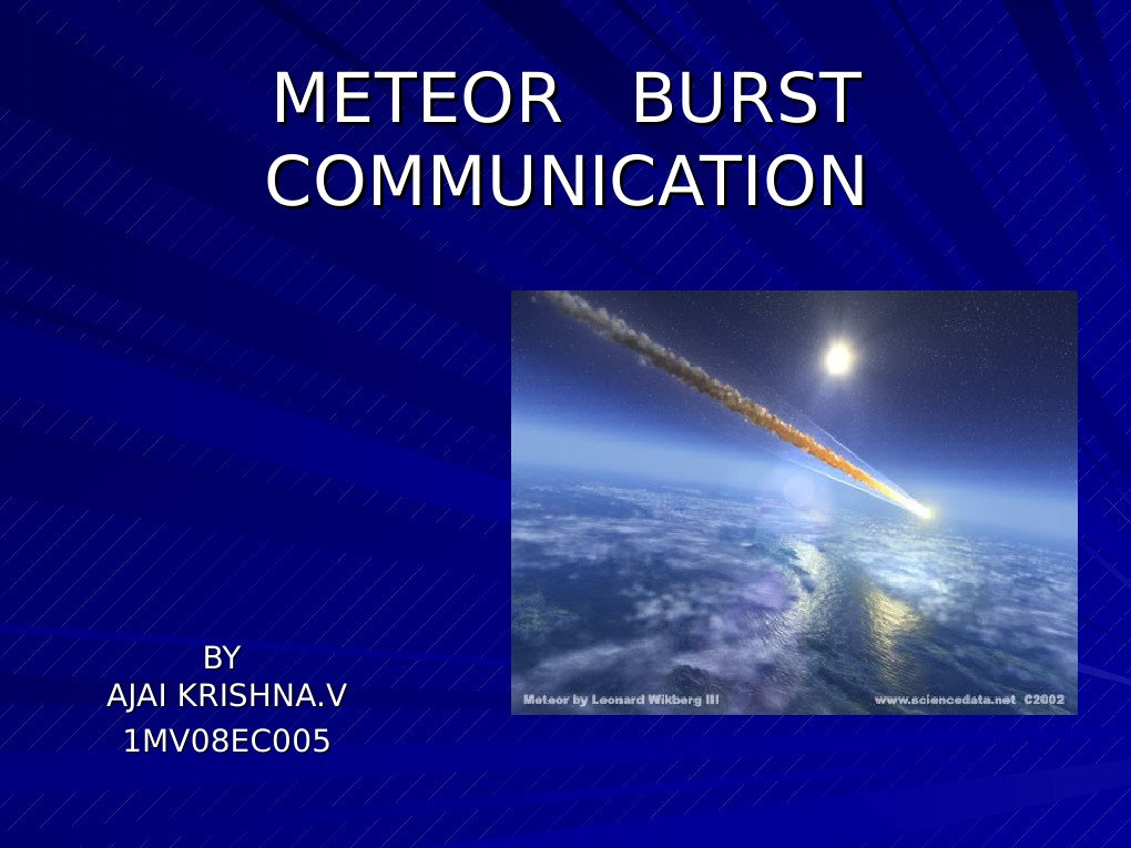 Meteor Burst Communication Guide | PDF | Meteoroid | Broadcasting