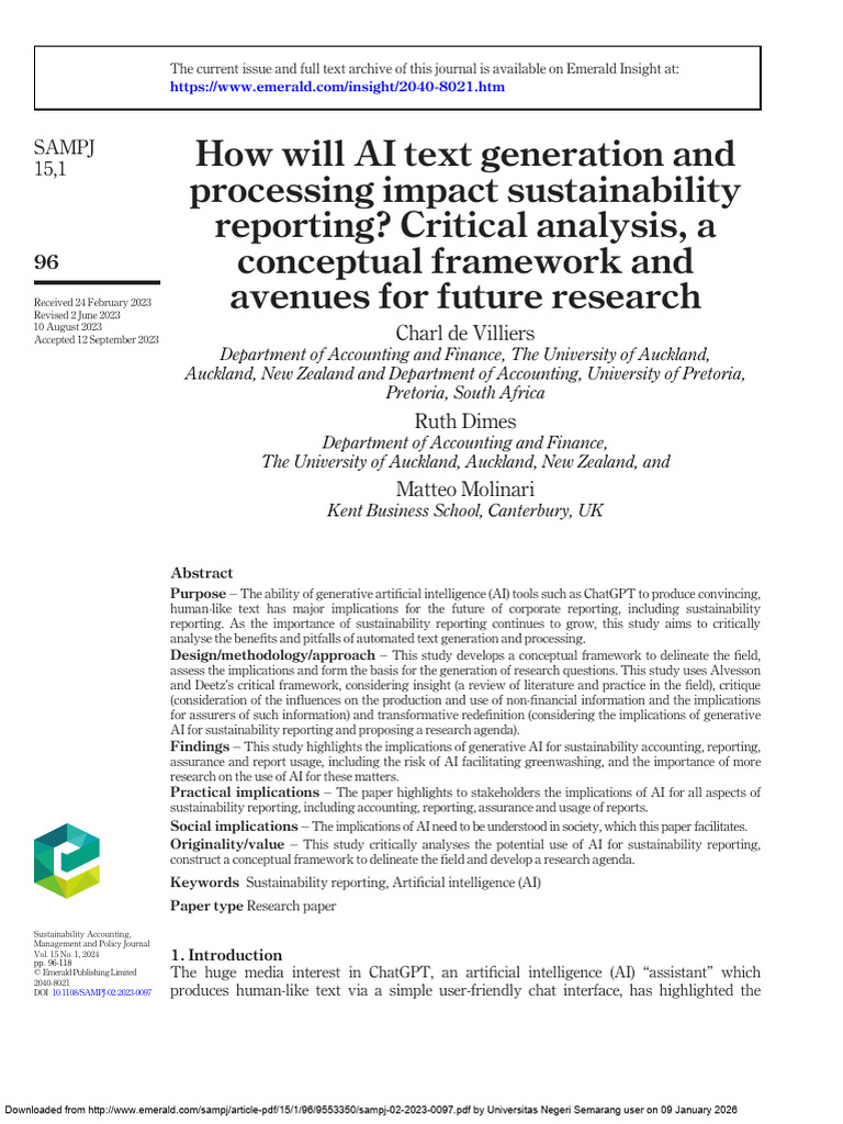 How Will AI Text Generation and Processing Impact Sustainability | PDF ...
