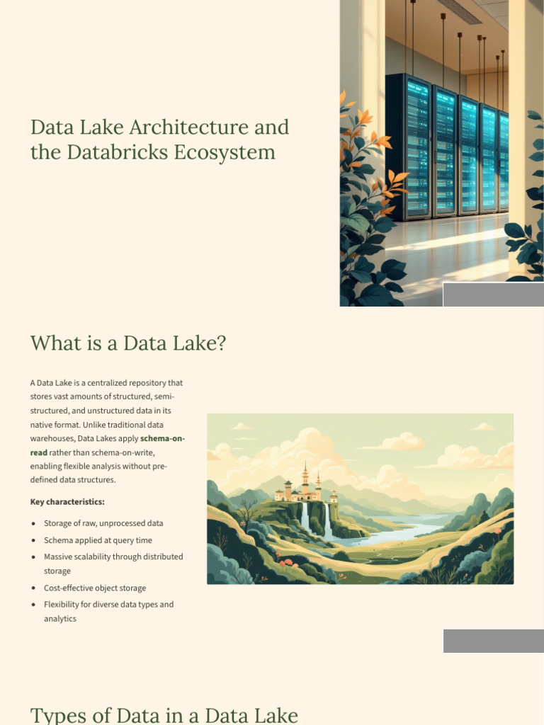 Data Lake Architecture and The Databricks Ecosystem | PDF | Data ...