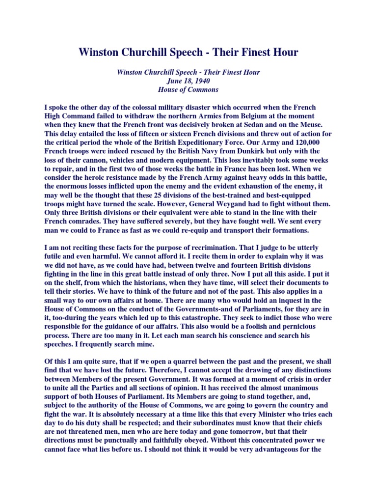 Winston Churchill - This Was Their Finest Hour | PDF | Royal Navy ...