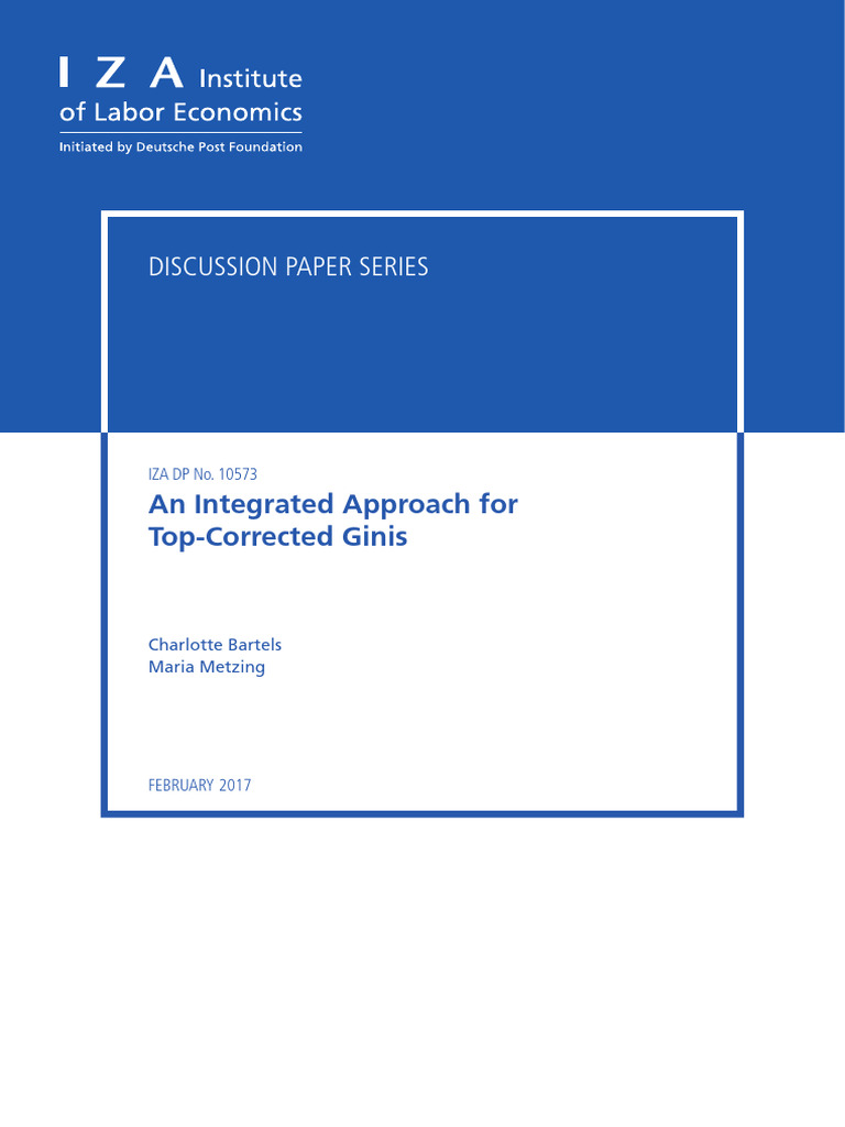 An Integrated Approach For Top-Corrected Ginis | PDF | Gini Coefficient ...