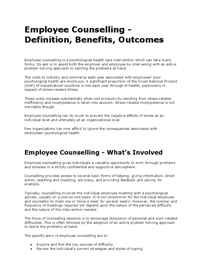 Employee Counseling
