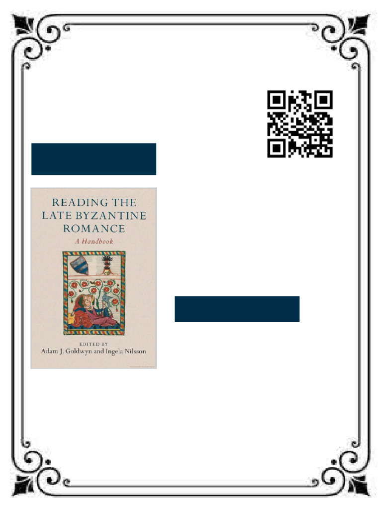 Reading the Late Byzantine Romance A Handbook Adam J Goldwyn eBook ...