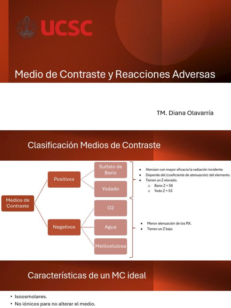 Medios de Contraste | PDF | Alergia | Enlace iónico
