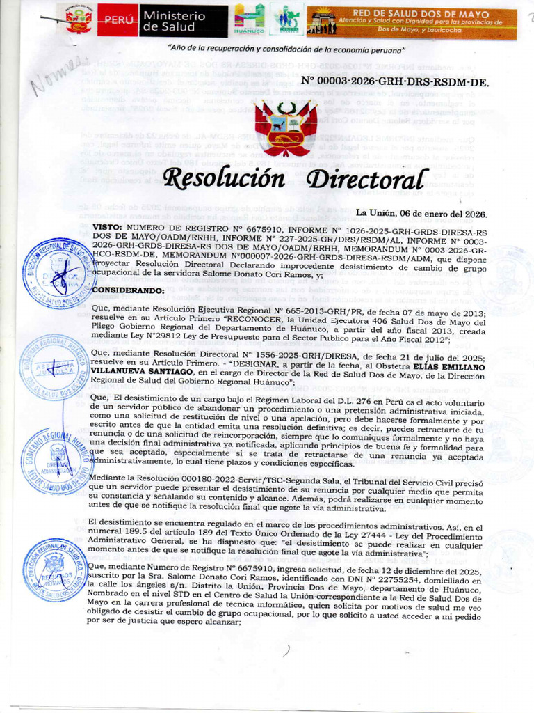 R.D. 0003-2026-Hco-Gr-De | PDF
