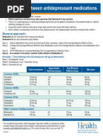 Antidepressant Switching Guide NZF | PDF