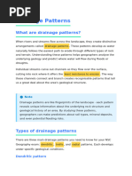 Drainage Patterns: Types and Significance | PDF | Valley | Stream