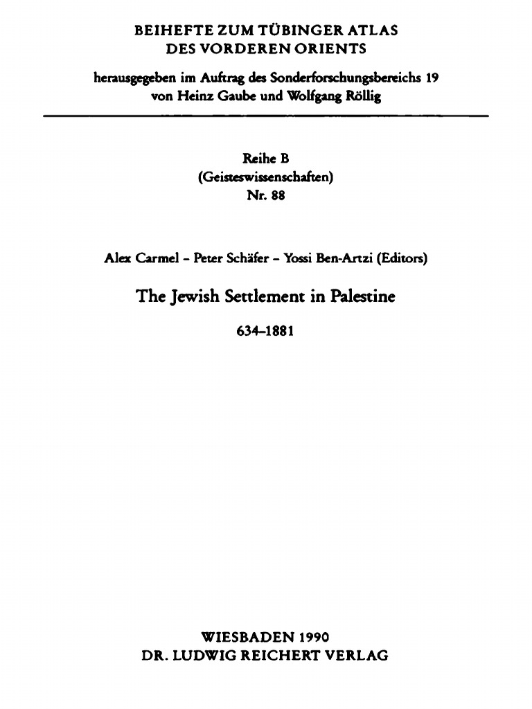 Dokumen - Pub The Jewish Settlement in Palestine 634 To 1881 3882264799 ...