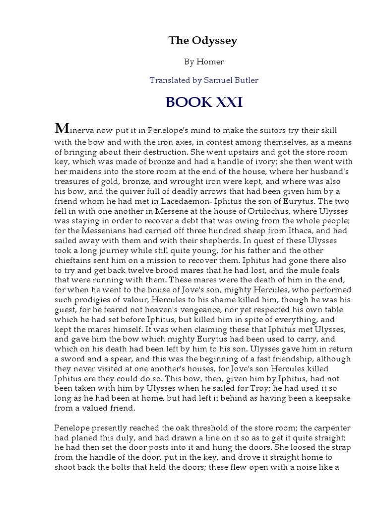 The Odyssey | PDF | Odysseus | Penelope