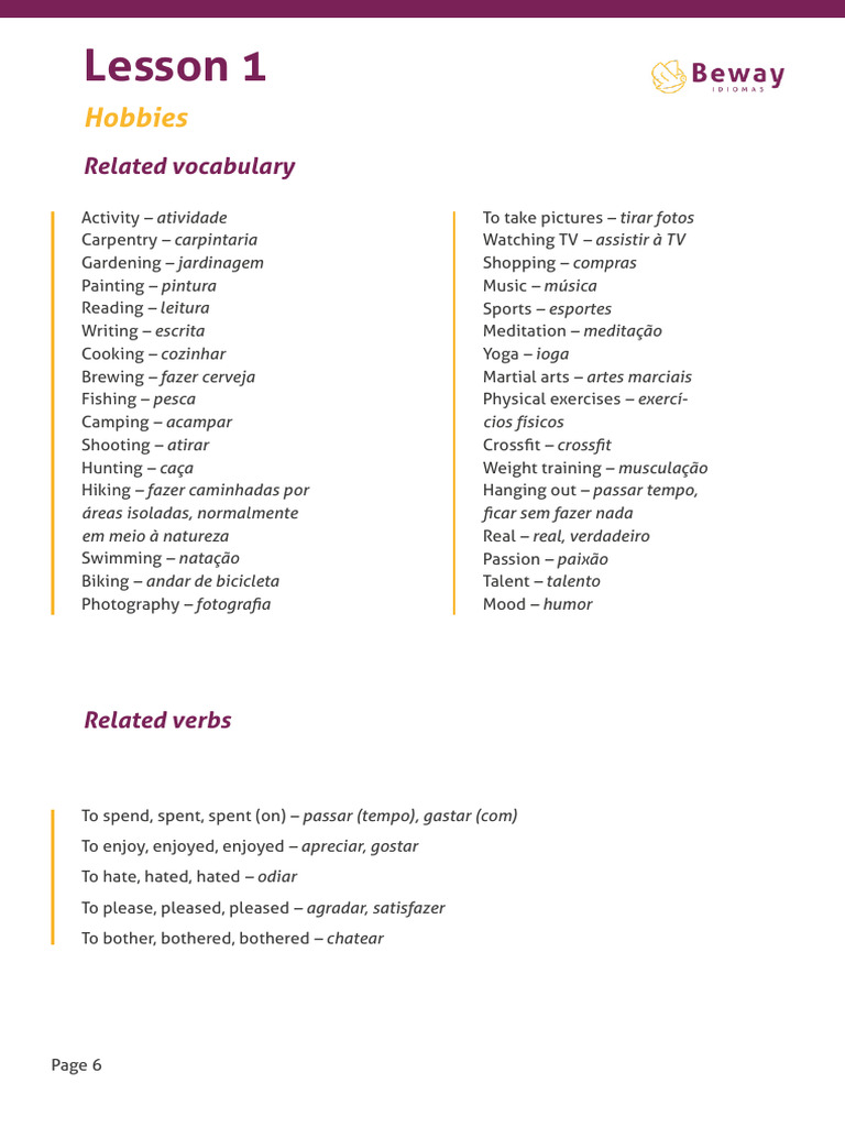a - WORDS - LESSON (1) (1) | PDF