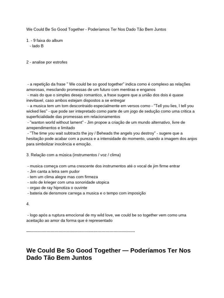 9 - We Could Be So Together | PDF | Amor