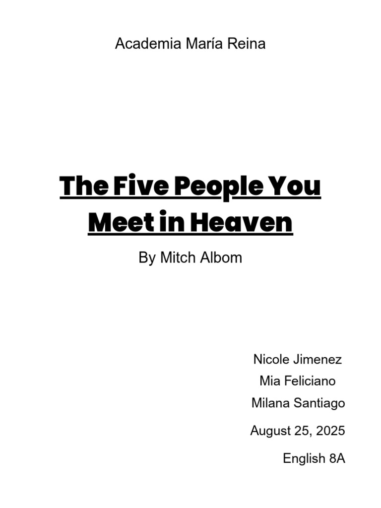 Art Project The Five People You Meet in Heaven | PDF