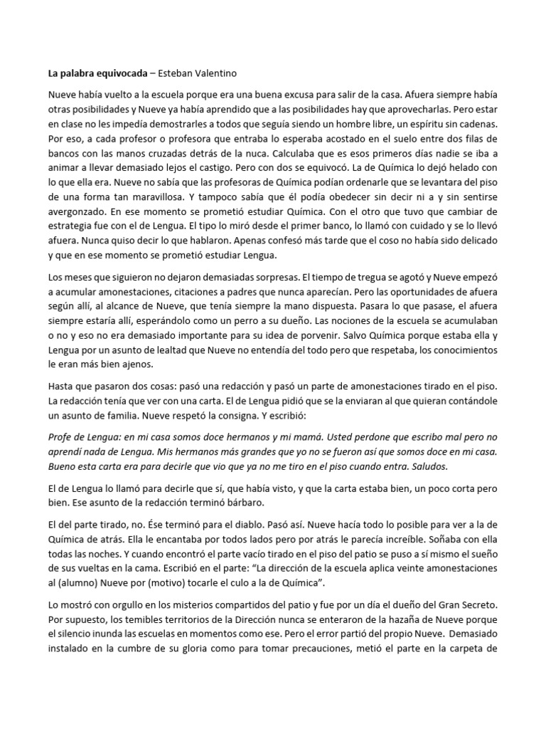 La Palabra Equivocada | PDF
