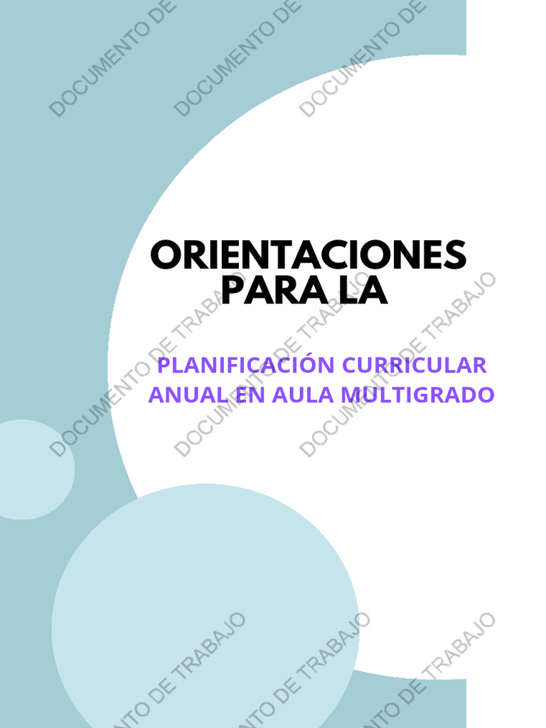 Orientacion de Planificacion Curricular Anual Ok | PDF | Aprendizaje ...