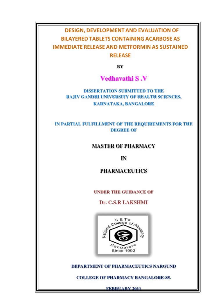 Vedavathi 2 | PDF | Tablet (Pharmacy) | Insulin