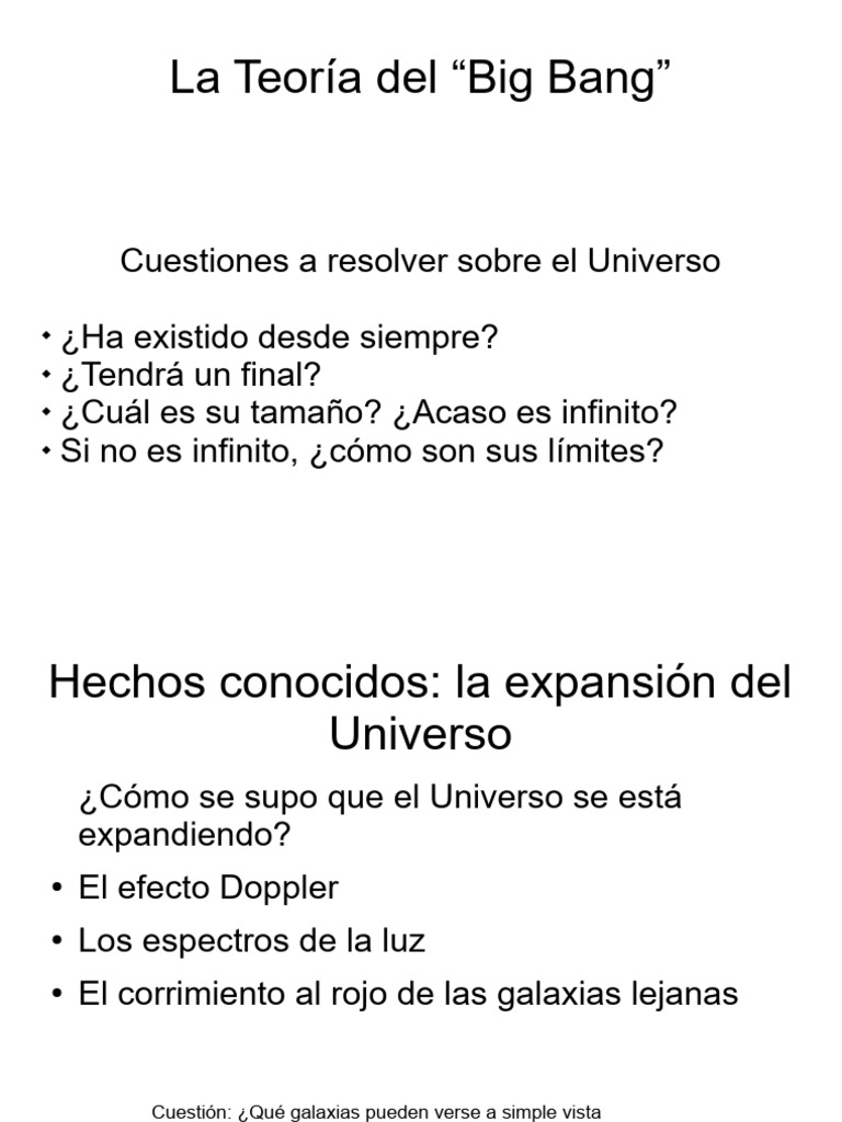 Teoria Del Big Bang | PDF | Universo | Big Bang