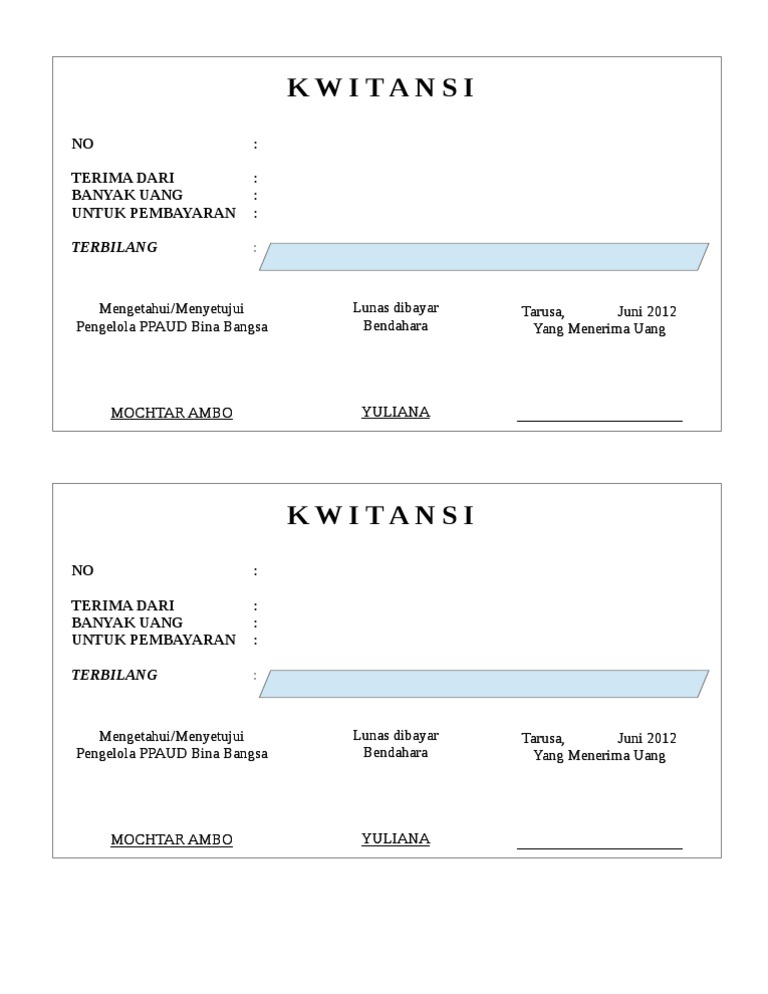 KWITANSI | PDF