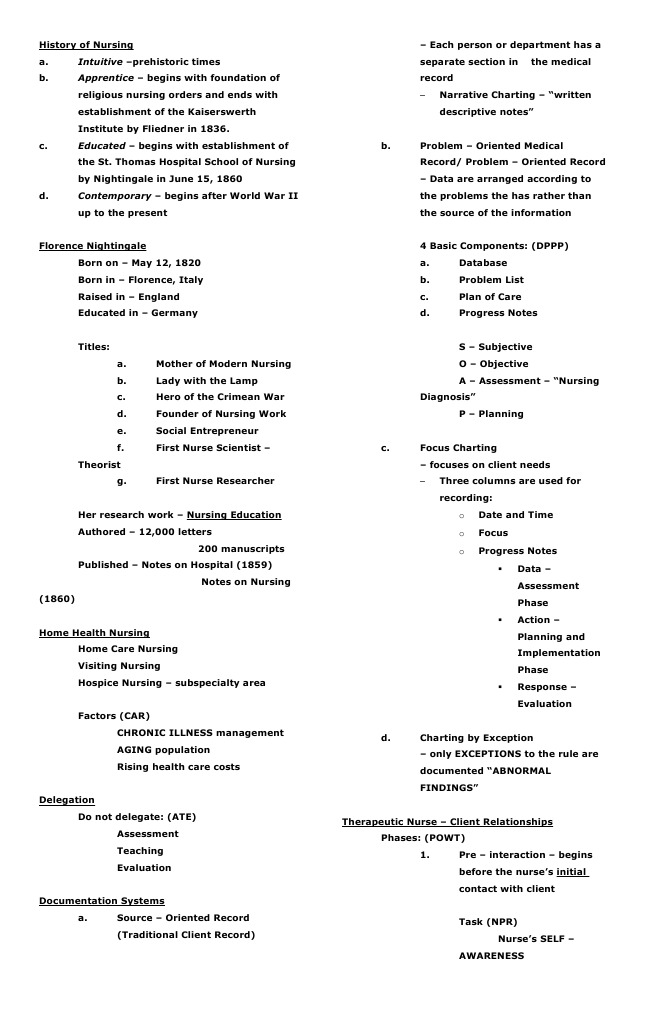 Fundamentals Of Nursing Pdf Florence Nightingale Nursing