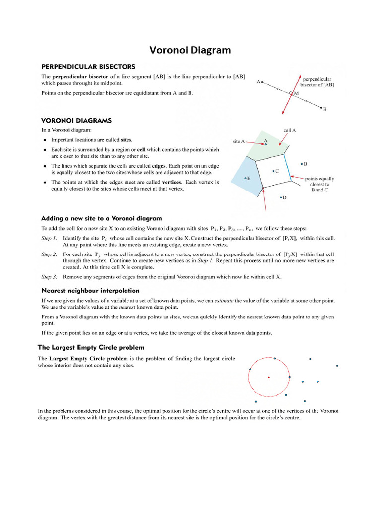 Math AI SL HL Voronoi Diagram Worksheet | PDF