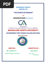 Internship Report on Accounting & Finance | PDF | Accountant | Business