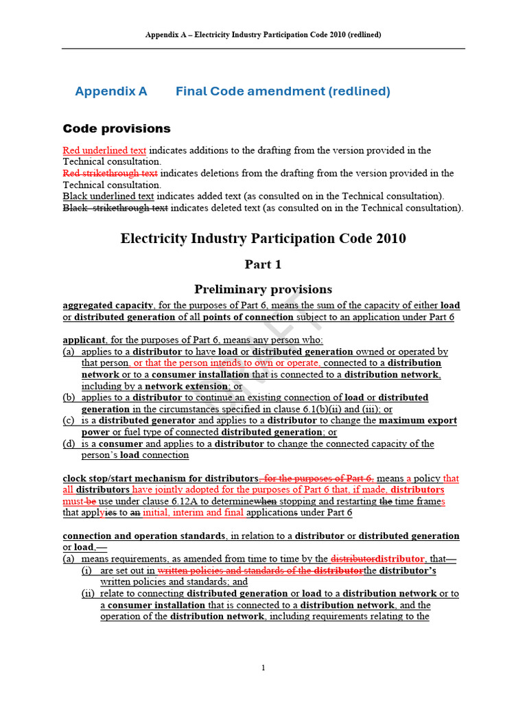 Appendix A Final Code Amendment Redlined | PDF | Contractual Term ...