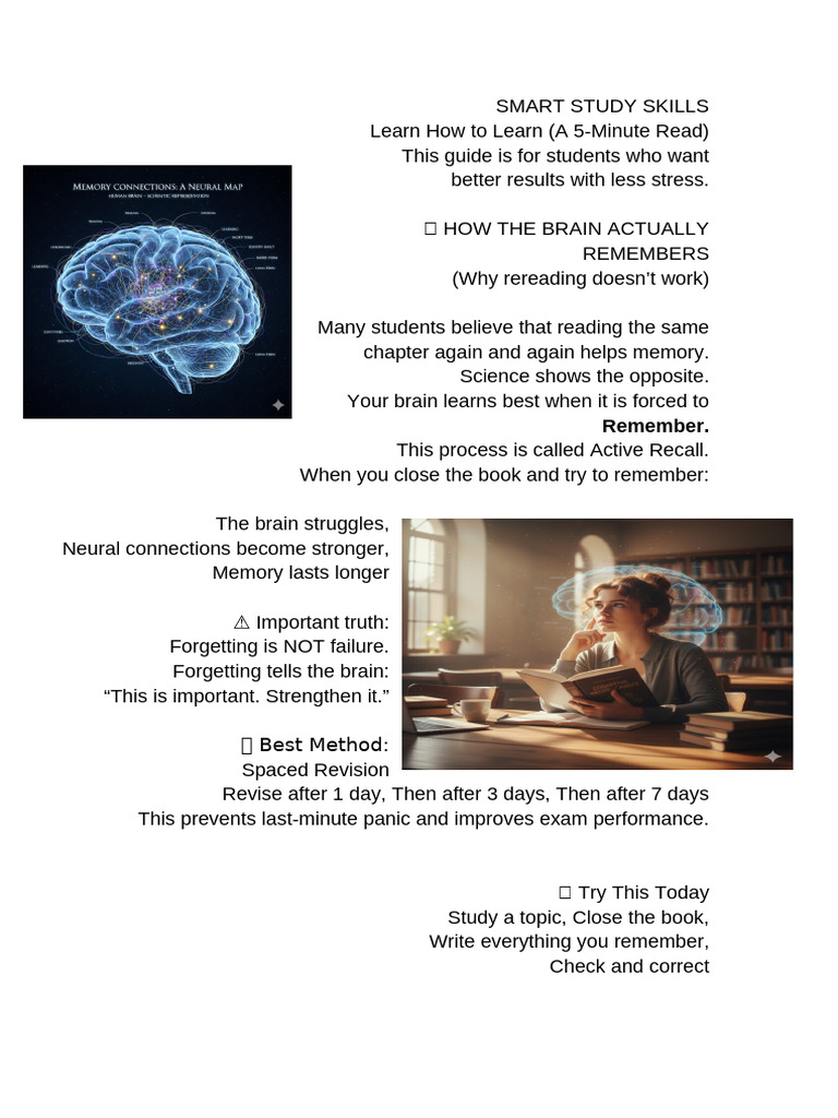 SMART STUDY SKILLS | PDF | Study Skills | Behavior Modification