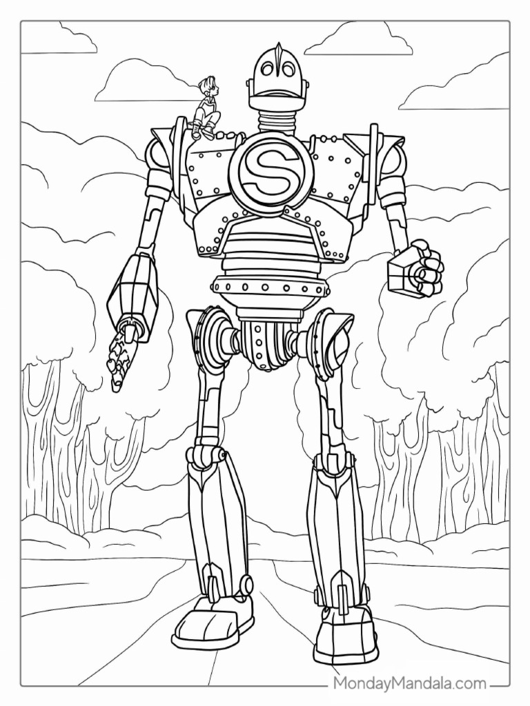 The Iron Giant Robot Coloring Page | PDF