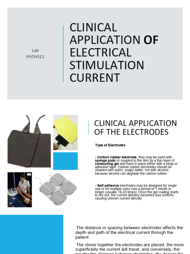 Clinical Application of Electrical Stimulation Lab | PDF | Medical ...