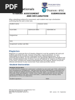 BTEC Learner Submission Declaration Form | PDF