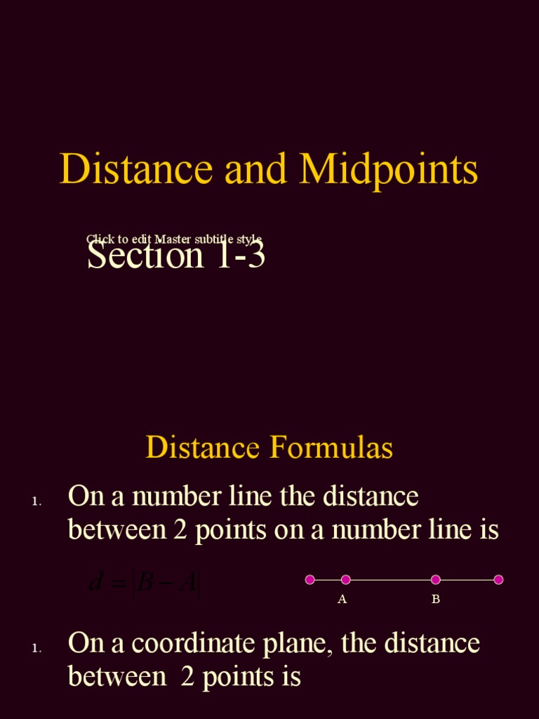 Geometry: Distance & Midpoints | PDF