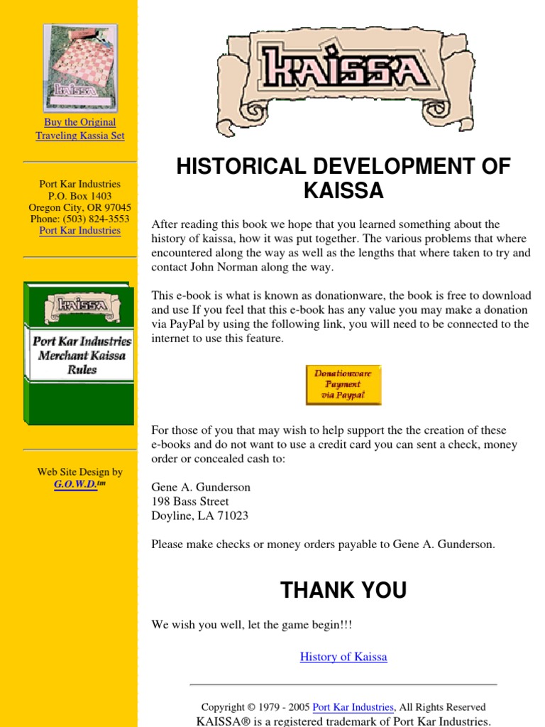 History of Kaissa | PDF | Chess | Complexity