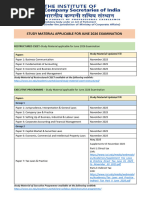 Study Material Applicable For June 2026 Examination | PDF | Corporate ...