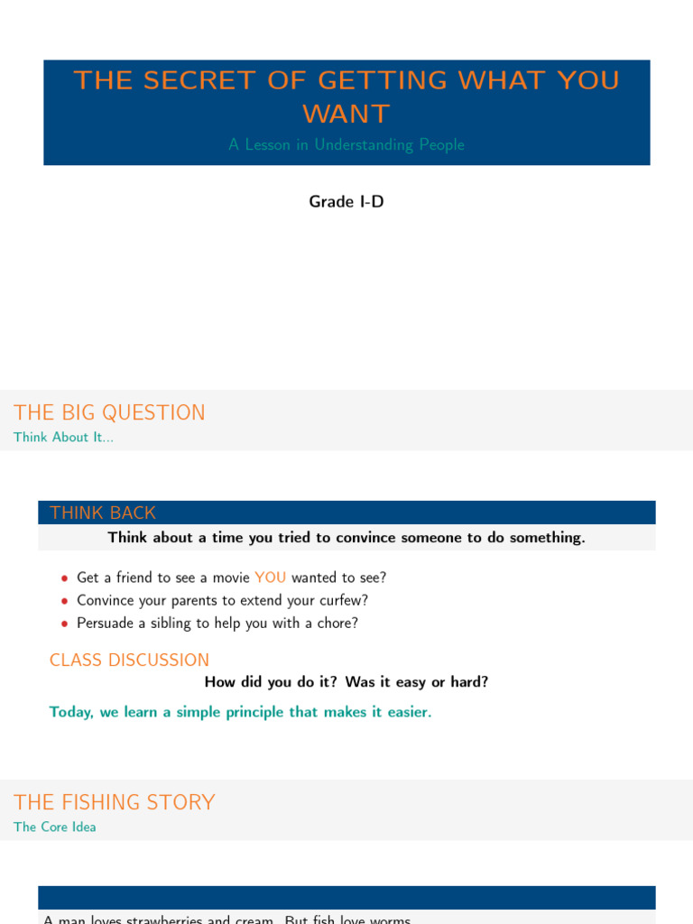 Class Hour Three Principle | PDF