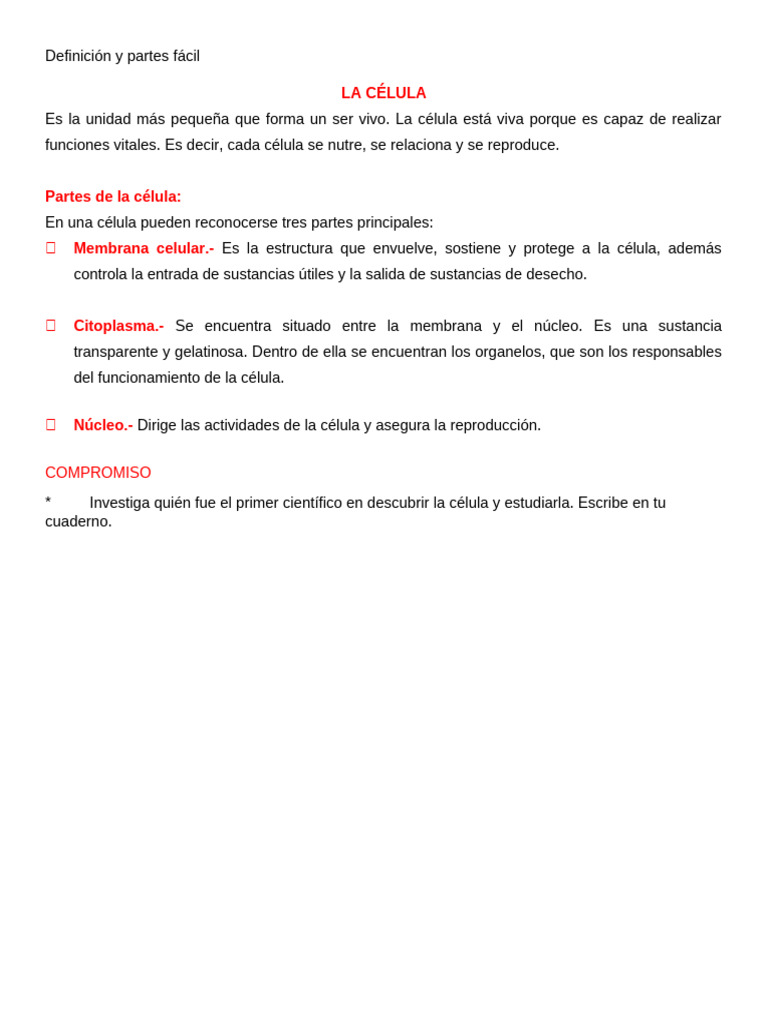 1 La Celula | PDF | Biología Celular) | Plantas