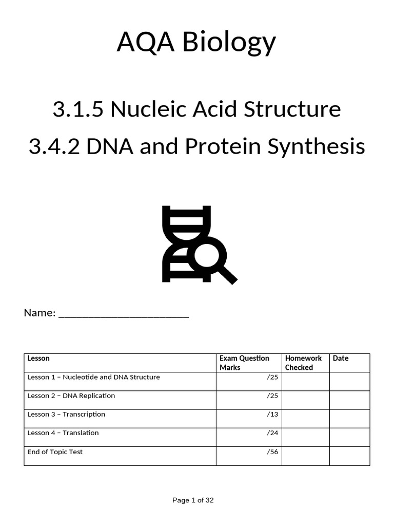 Caitlin Davie - DNA Booklet | PDF | Dna | Messenger Rna