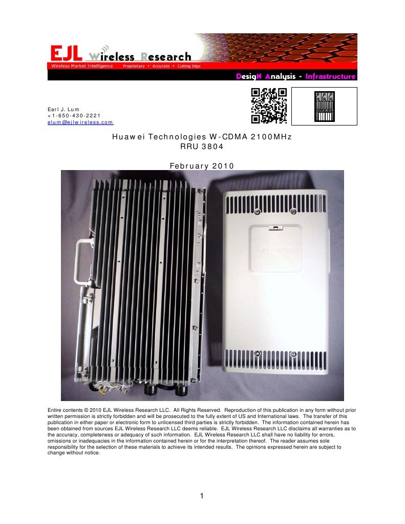 Huawei Rru3804 Dna-I 2010 Toc | PDF