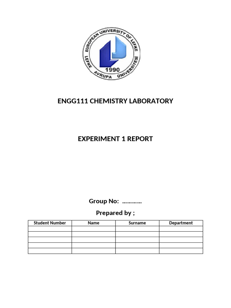 Experiment 1 Lab Report Format (1) | PDF