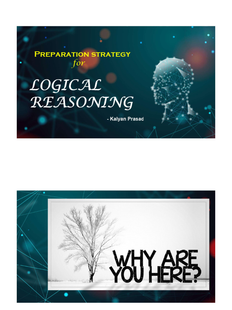 Reasoning Preparation Strategy Class Notes | PDF | Reason | Logic