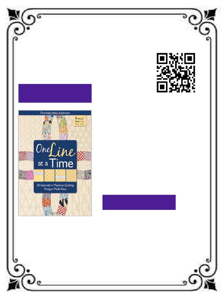 One Line at a Time 24 Geometric Machine Quilting Designs Made Easy ...