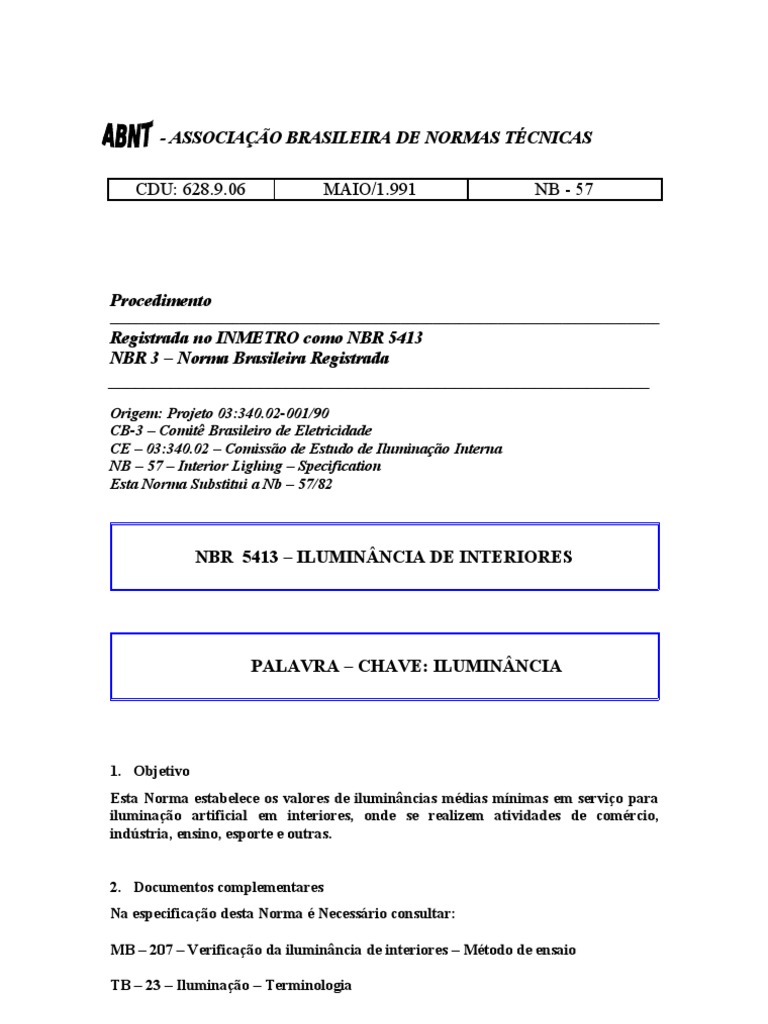NBR 5413 - Abnt | PDF