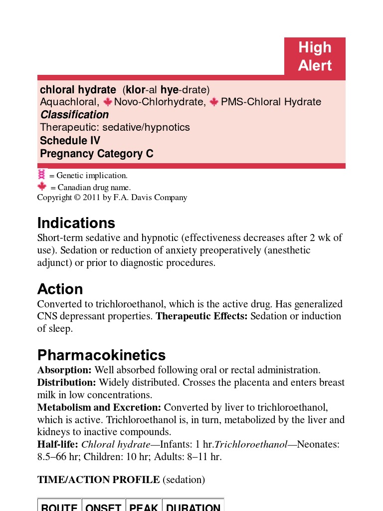 Chloral Hydrate | Substance Abuse | Drugs
