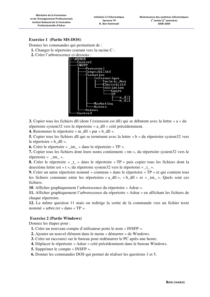 TP Ms Dos | PDF
