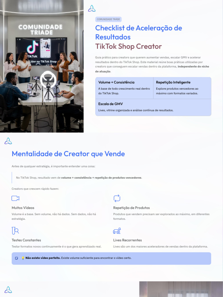 Checklist de Aceleracao de Resultados TikTok Shop Creator | PDF