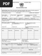 UN Personal History Form (P11) | PDF