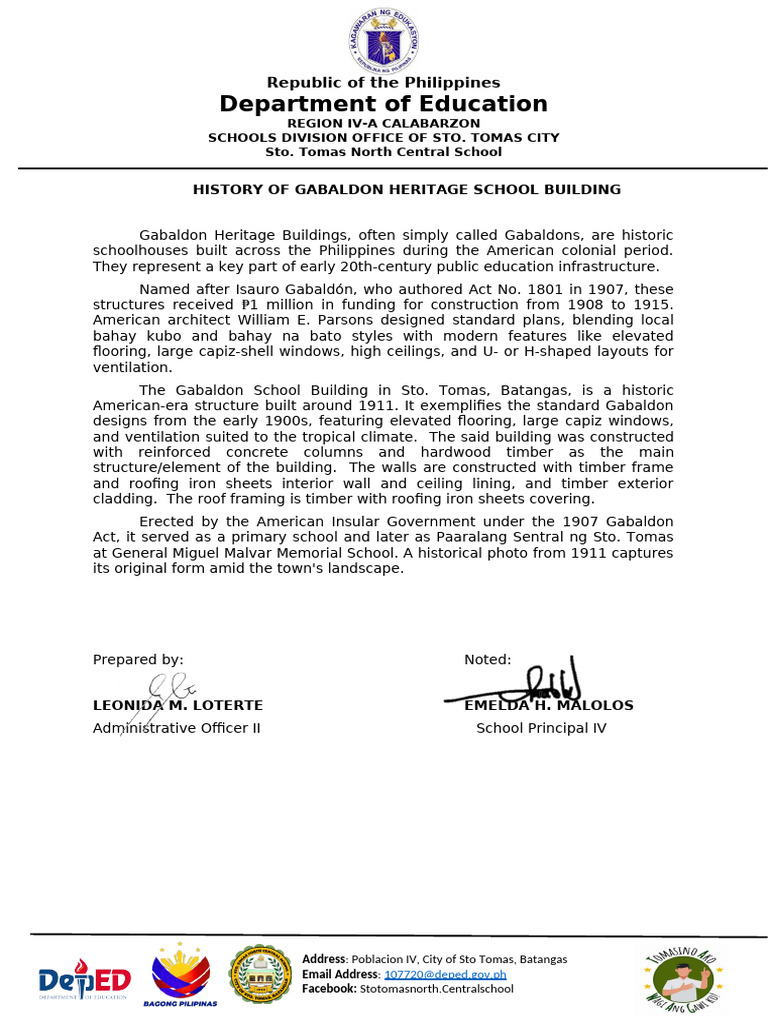 Gabaldon History - Annex | PDF | Structural Engineering | Civil Engineering