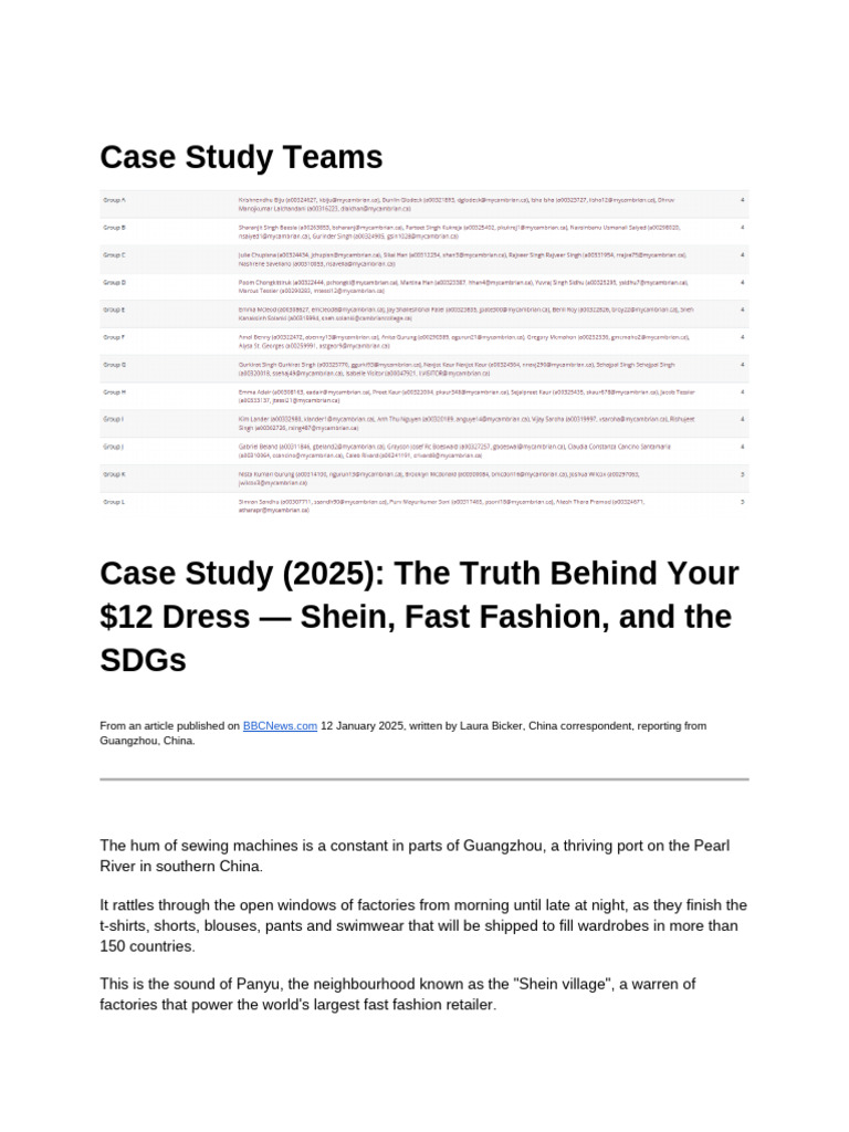 Case Study (2025) - The Truth Behind Your $12 Dress - Shein, Fast ...
